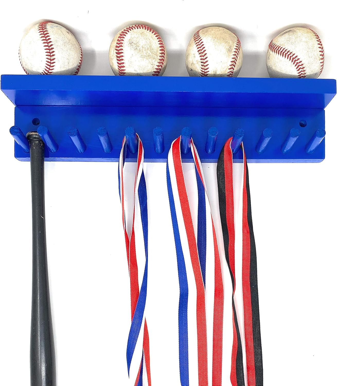 Award Medal Display Rack and Trophy Wall Shelf Medals Baseball Bat Rack ...