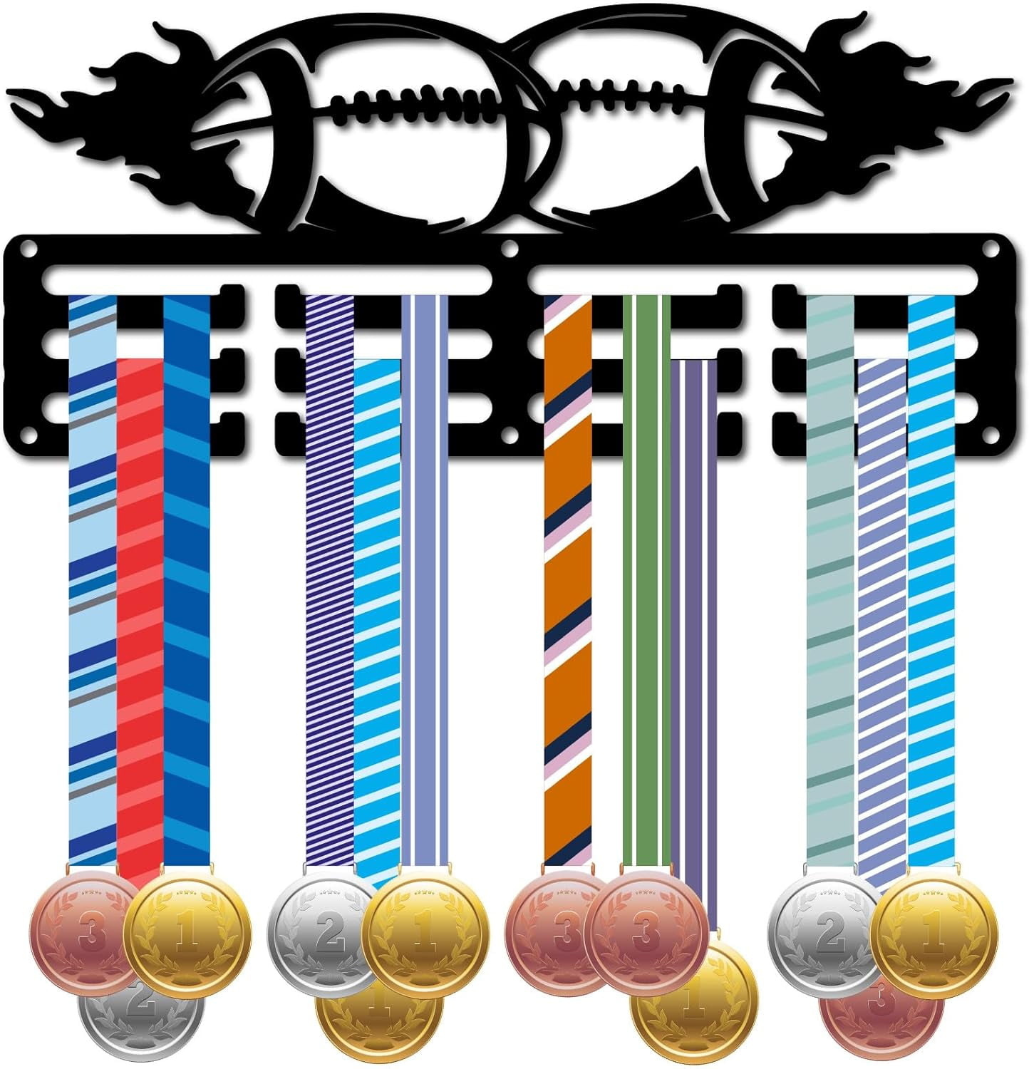 Award Medal Hanger Rugby Medal Holder Sports Ribbons Hanging Display ...