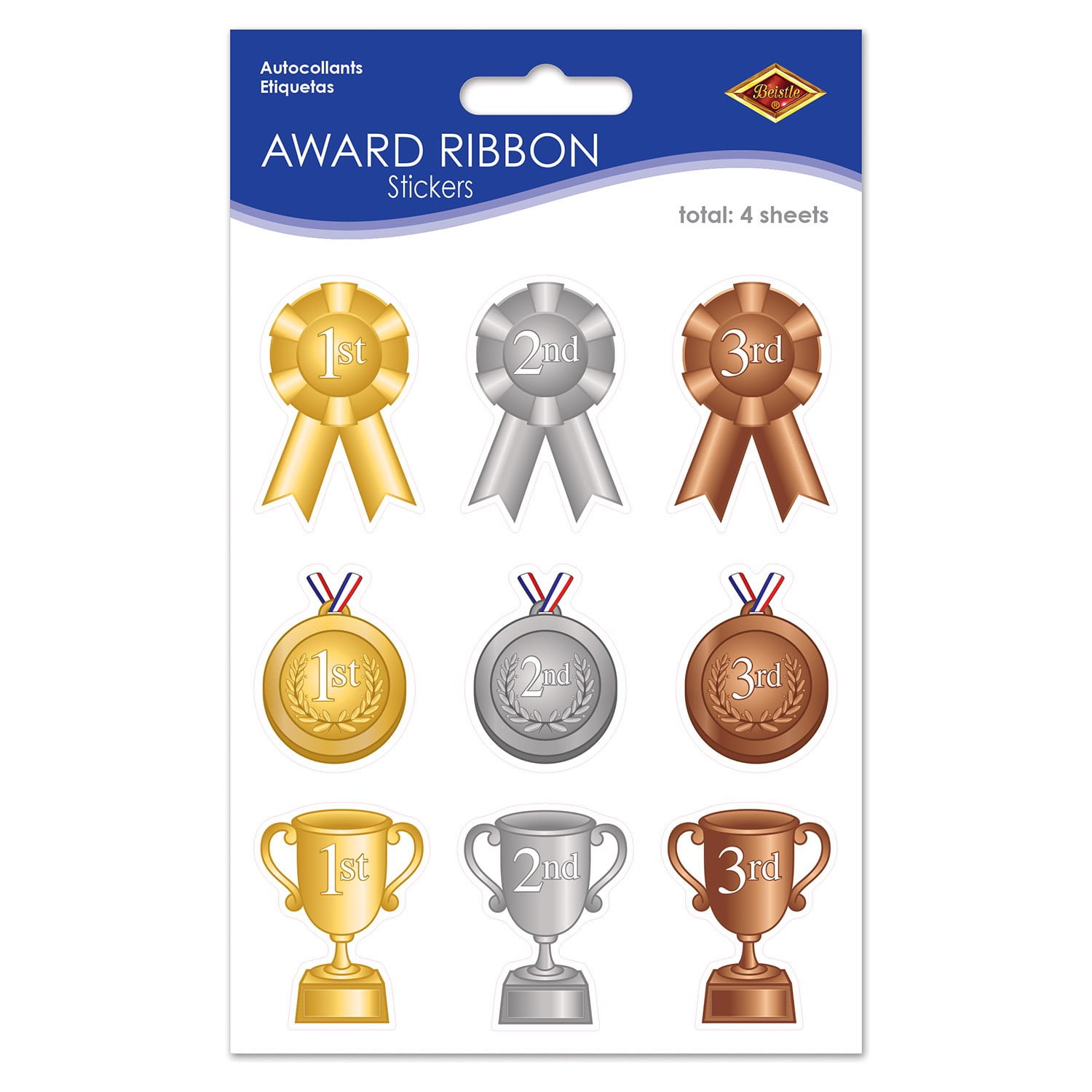 Award Ribbon Stickers by Beistle Company - Walmart.com