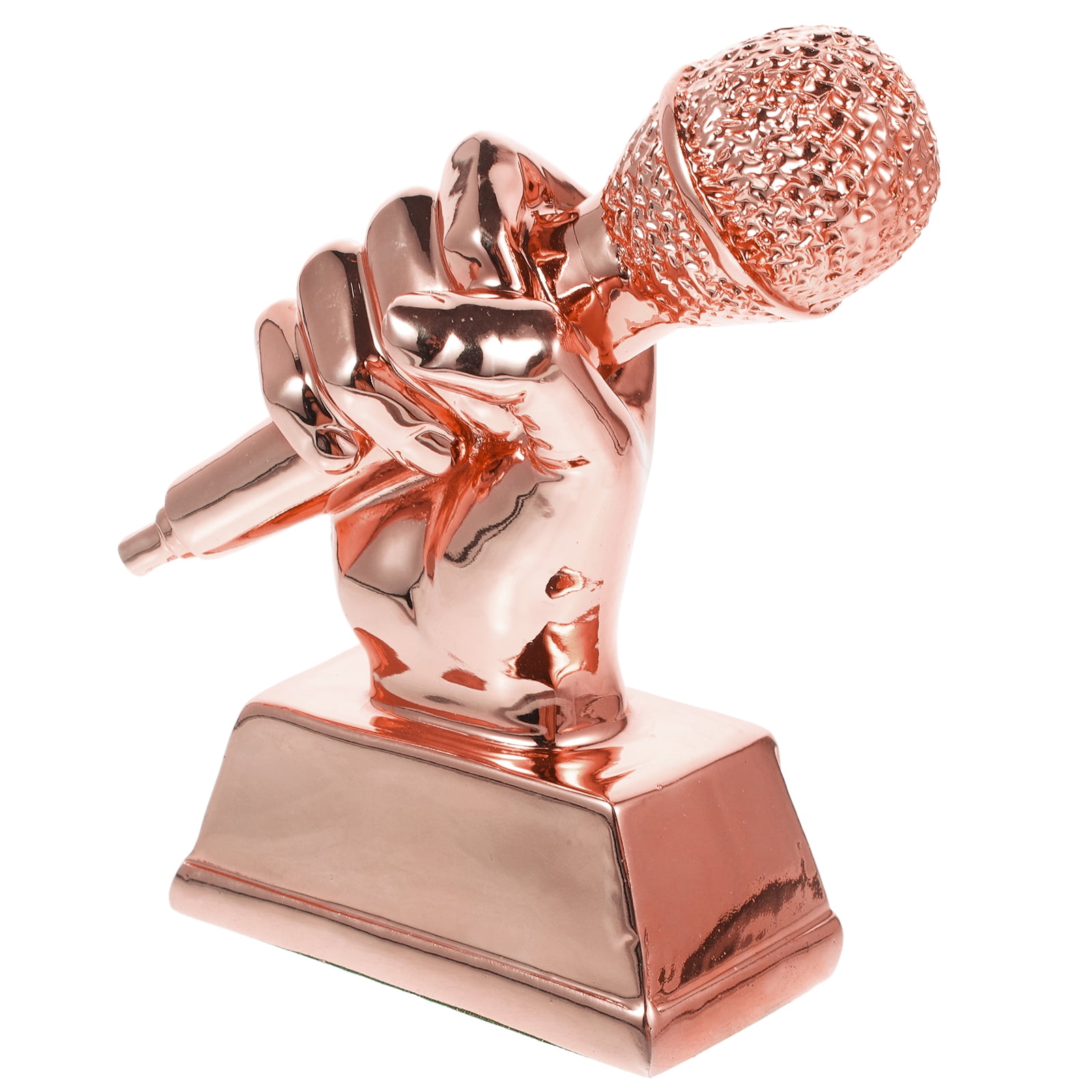 Toyandona Singing Trophy Awards Microphone Trophy Copper Plating 1Pack ...