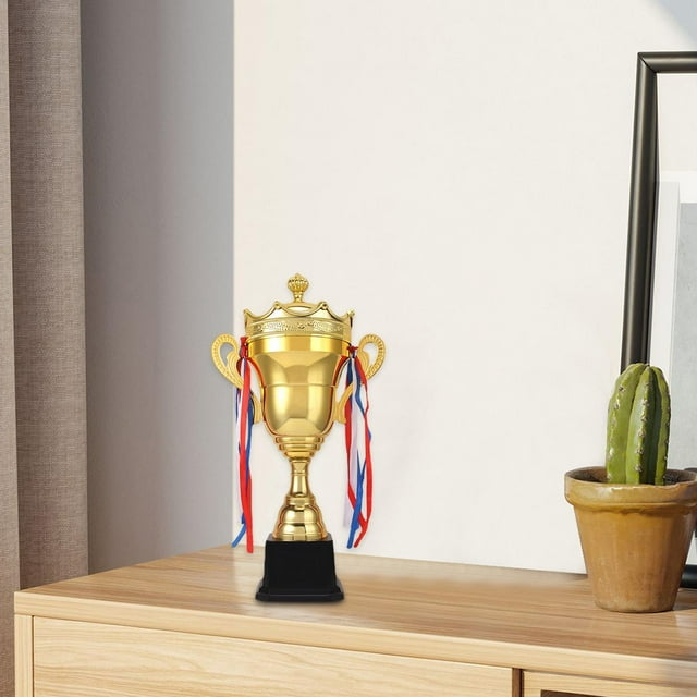 Award Trophy Event Props Winning Trophies with Ribbon Decor Keepsake ...