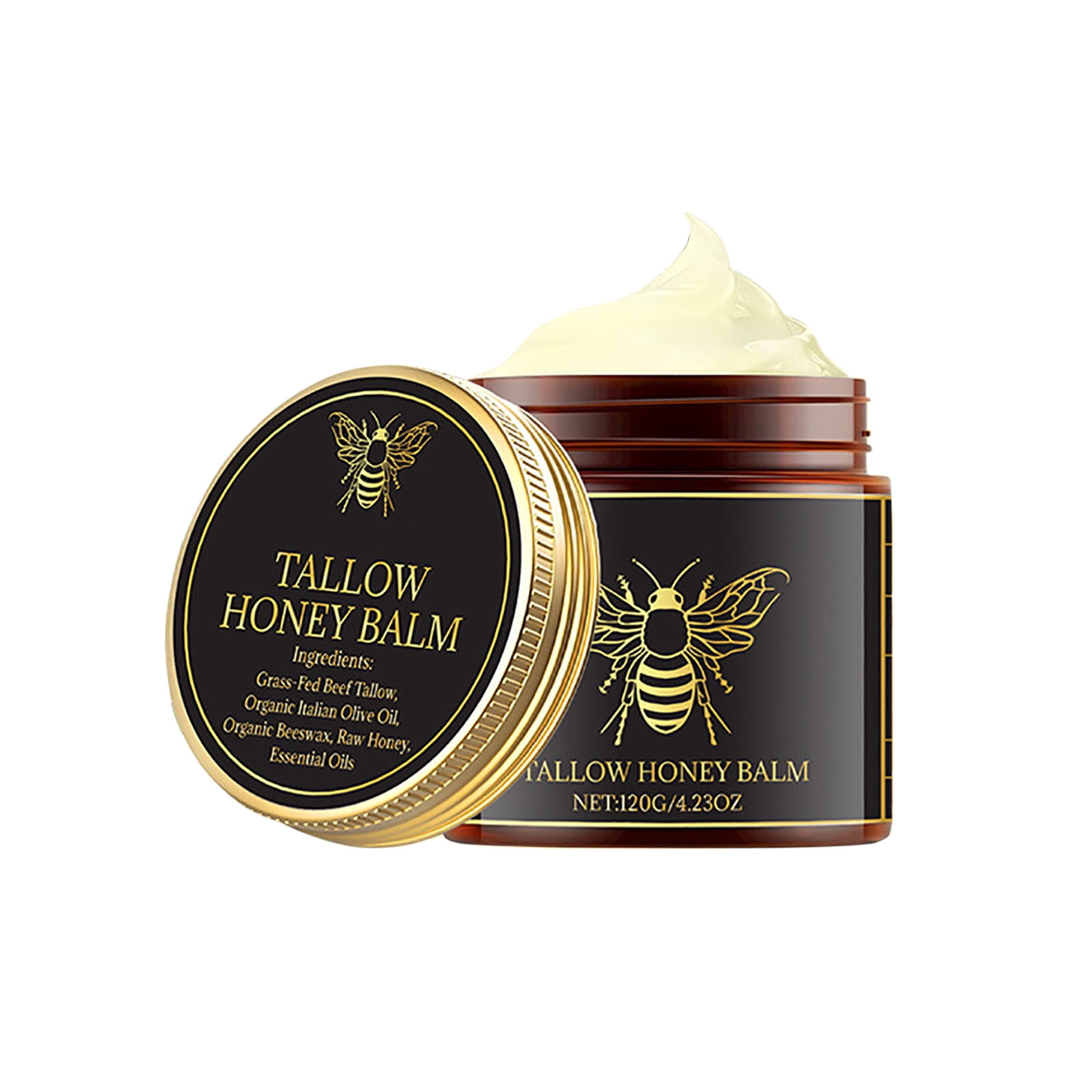 Award-Winning Beef Tallow Cream Raw Honey Moisturizer, Handmade for ...