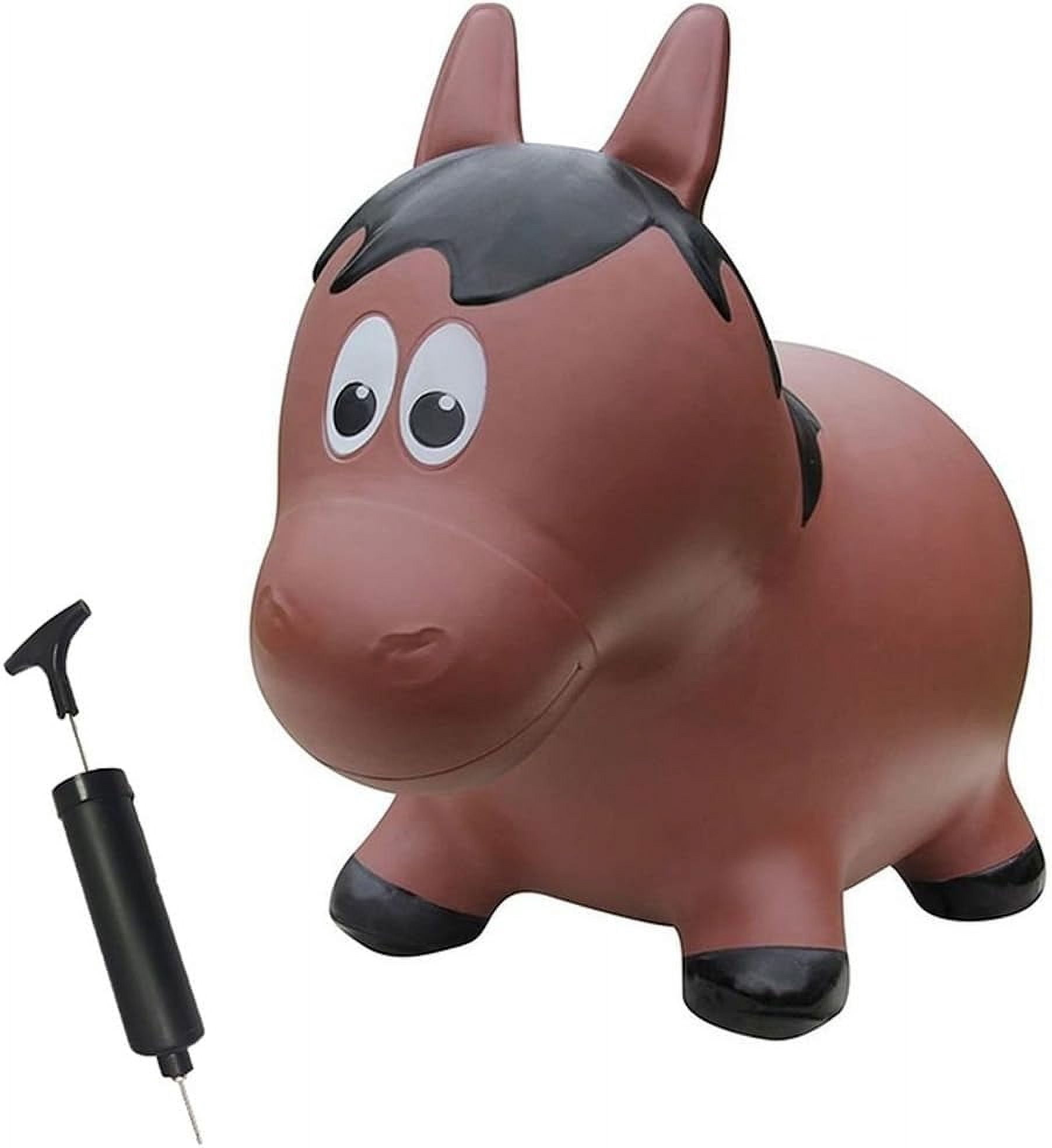Award Winning Inflatable Toddler Safe Bouncing Brown Horse Plus Pump ...