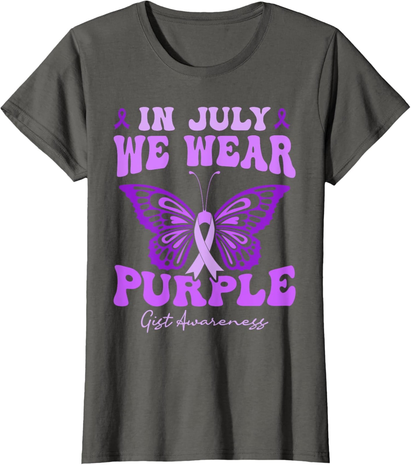 Awareness Day Butterfly Design Day Mounth Butterfly Ladies' Crewneck T ...