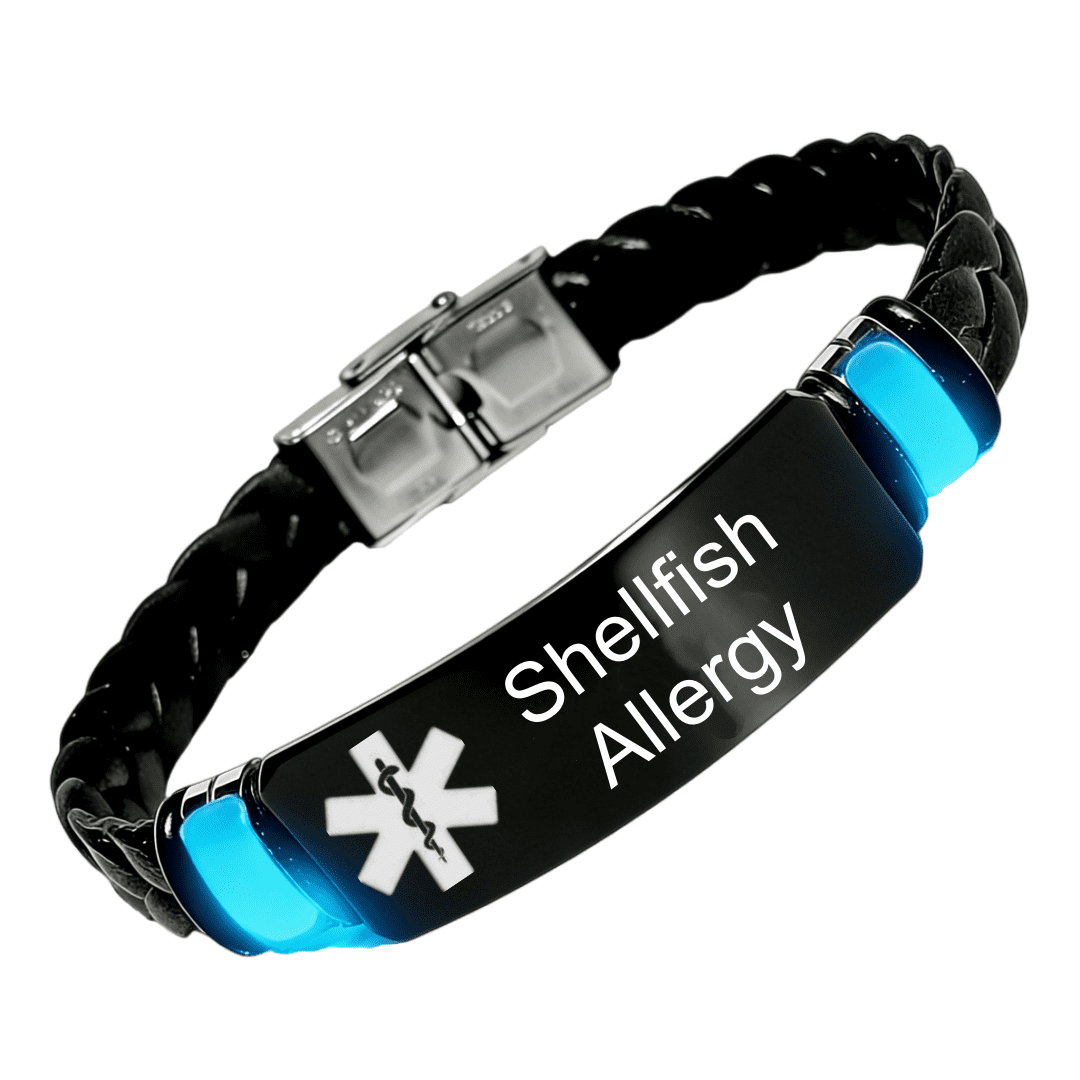 Awareness Engrave Medic ID Bracelet Glow in the Dark Silicone Medical ...