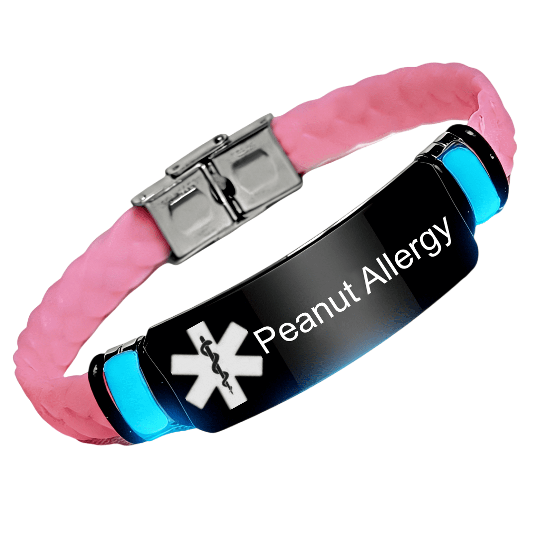 Awareness Engrave Medic ID Bracelet Glow in the Dark Silicone Medical ...