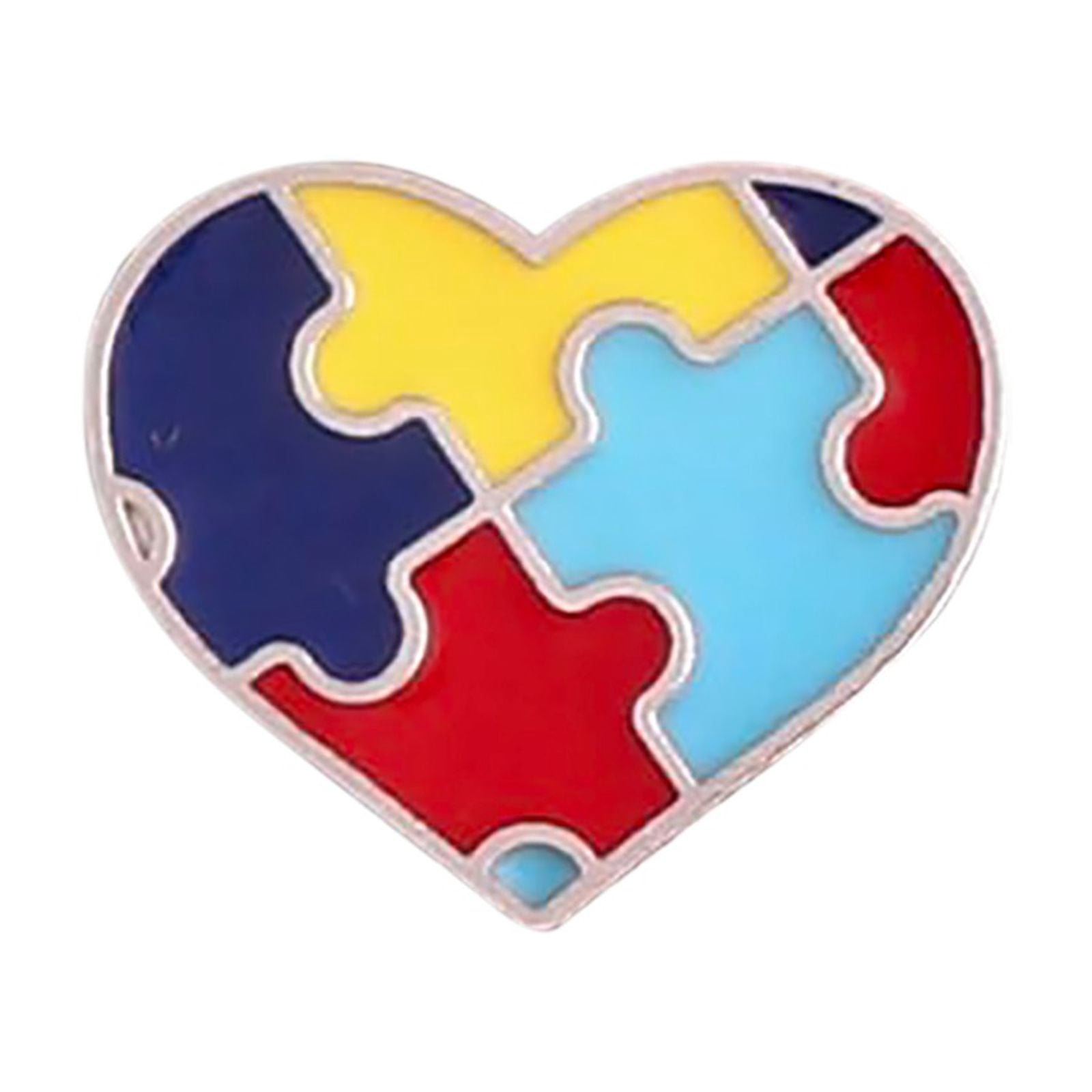Awareness Puzzle With Ribbon And Badge Brooch Accessory For Jewelry ...