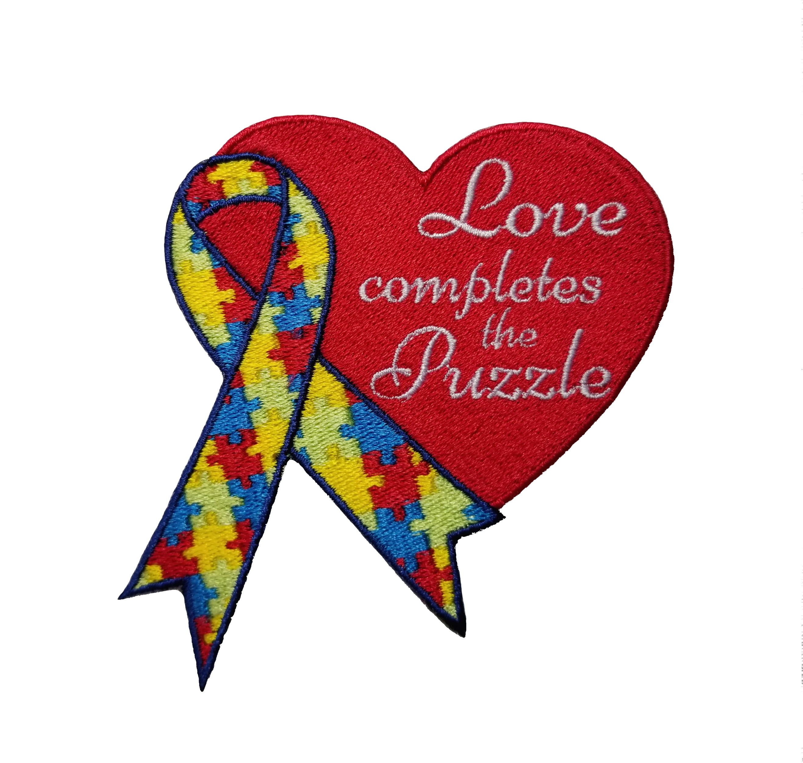 Awareness Ribbon Autism Awareness Embroidered Sew/Iron On Patch ...