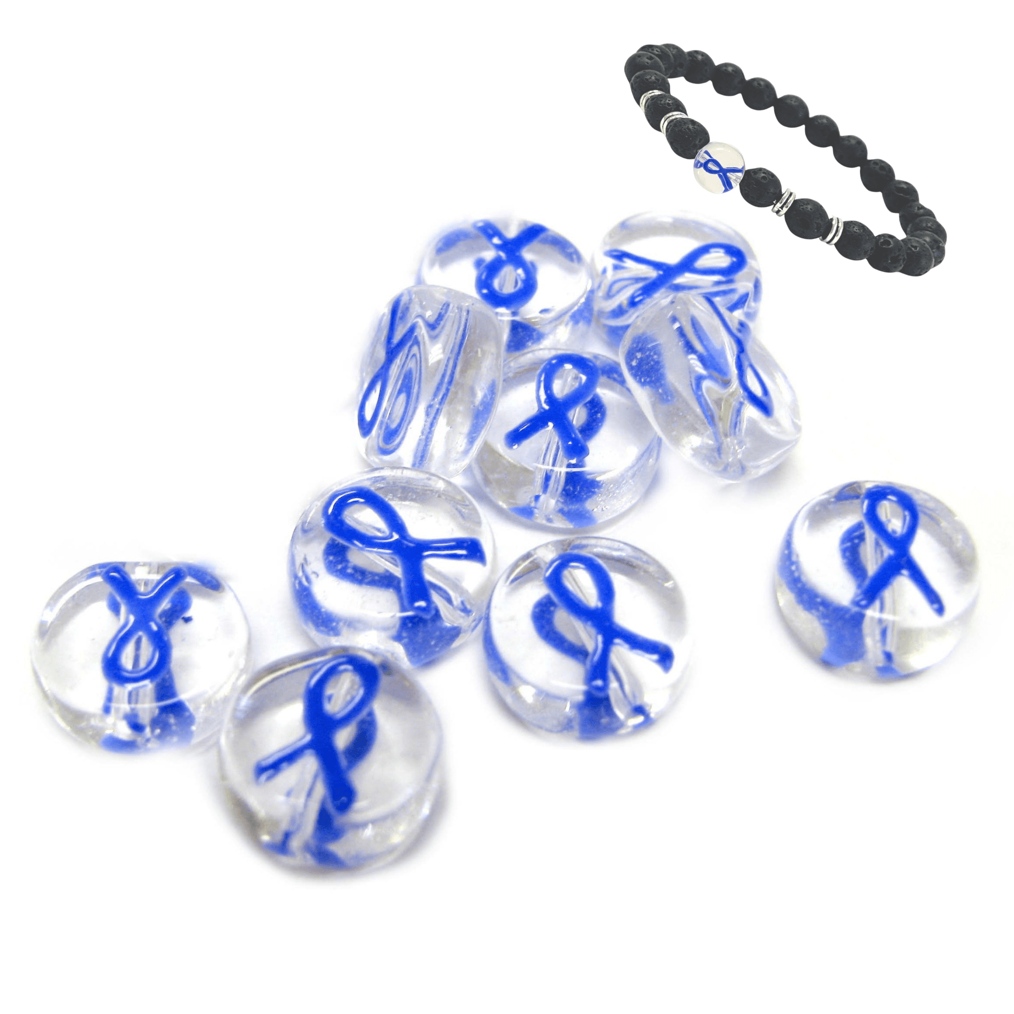 Awareness Ribbon Beads, Colon Testicular Diabetes Bullying Cancer Beads ...