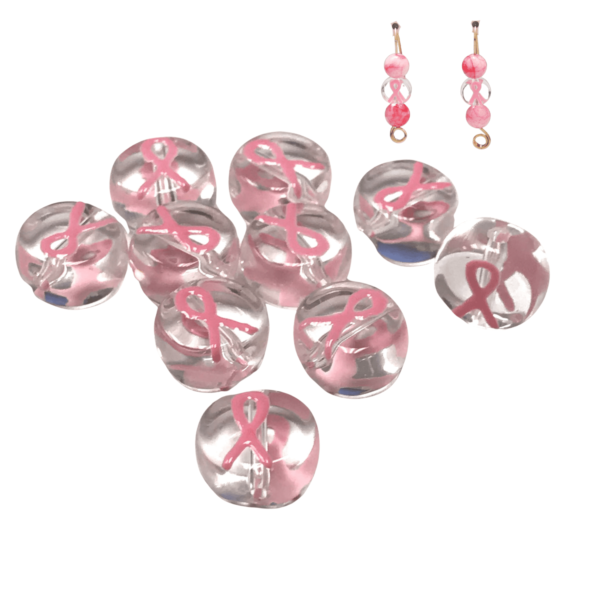 Walmart's 10mm Pink Ribbon Glass Beads for DIY Jewelry & Bracelet ...