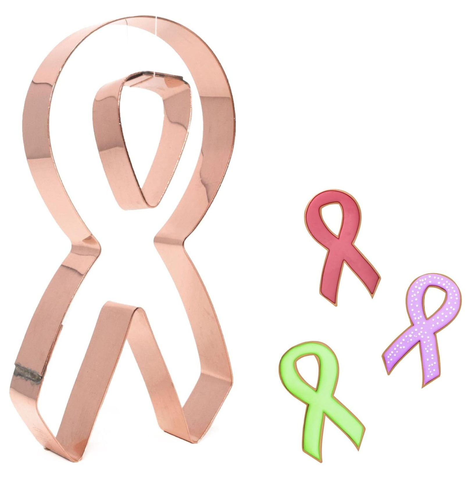 Awareness Ribbon Cookie Cutter 2.5 X 5 inches - Handcrafted Copper by ...