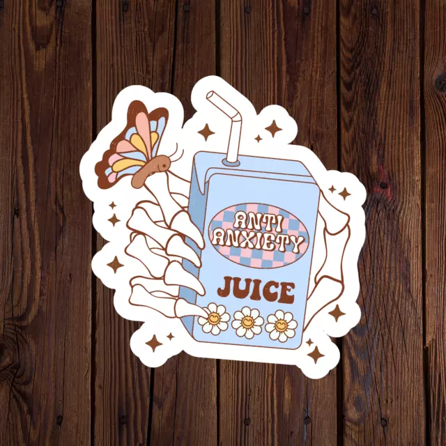 Awareness Sticker Anti Anxiety Juice Positivity Sticker Phone Decal ...