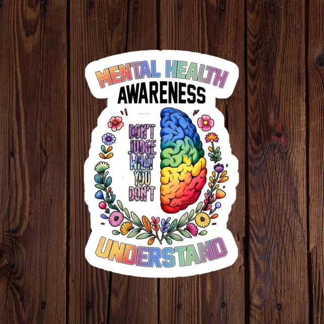 Awareness Sticker Anxiety Positivity Don'T Judge Sticker Phone Decal ...