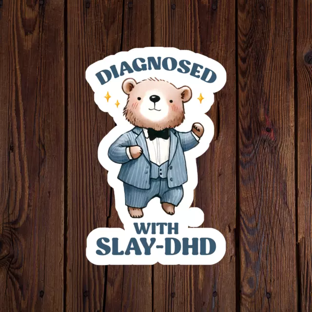 Awareness Sticker Anxiety Positivity Slay-Dhd Adhd Sticker Phone Decal ...