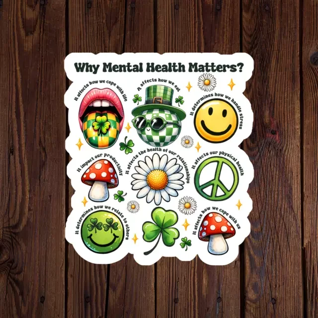 Awareness Sticker Anxiety Positivity Smile Why? Sticker Phone Decal ...