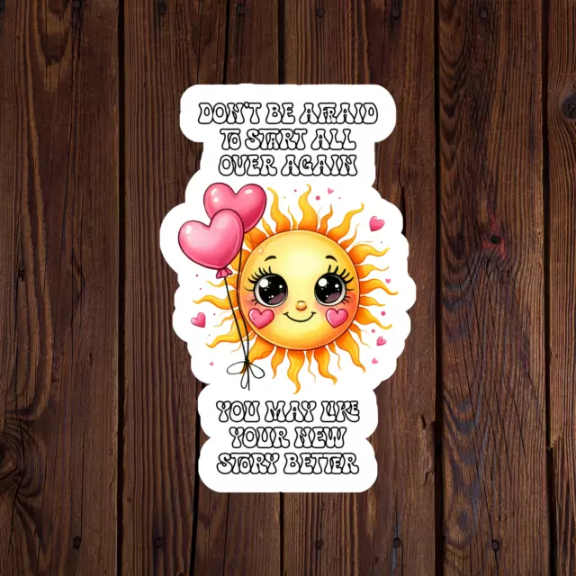 Awareness Sticker Anxiety Positivity Start Over Peace Sticker Phone ...