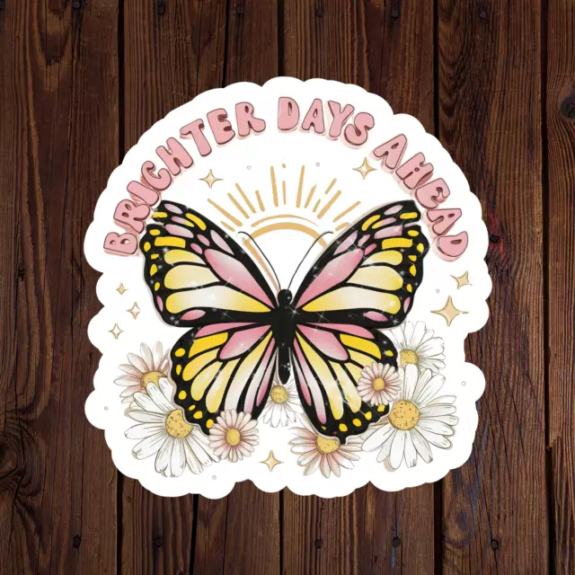 Awareness Sticker Brighter Days Ahead Butterfly Sticker Phone Decal ...