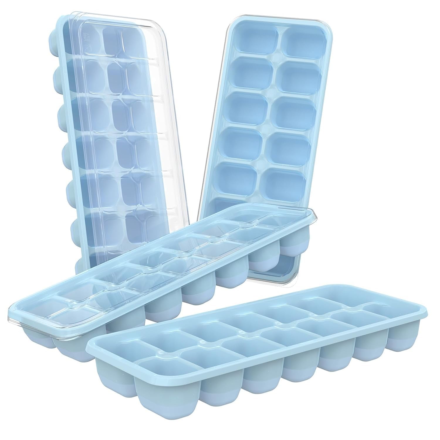 Awarky Ice Cube Trays Silicone Ice Cubes Tray Maker with SpillResistant ...