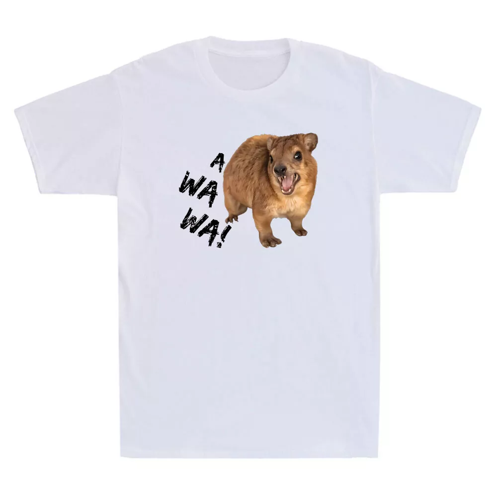 Awawa Funny Angry Screaming Hyrax Animal Meme Retro Graphic Unisex T ...