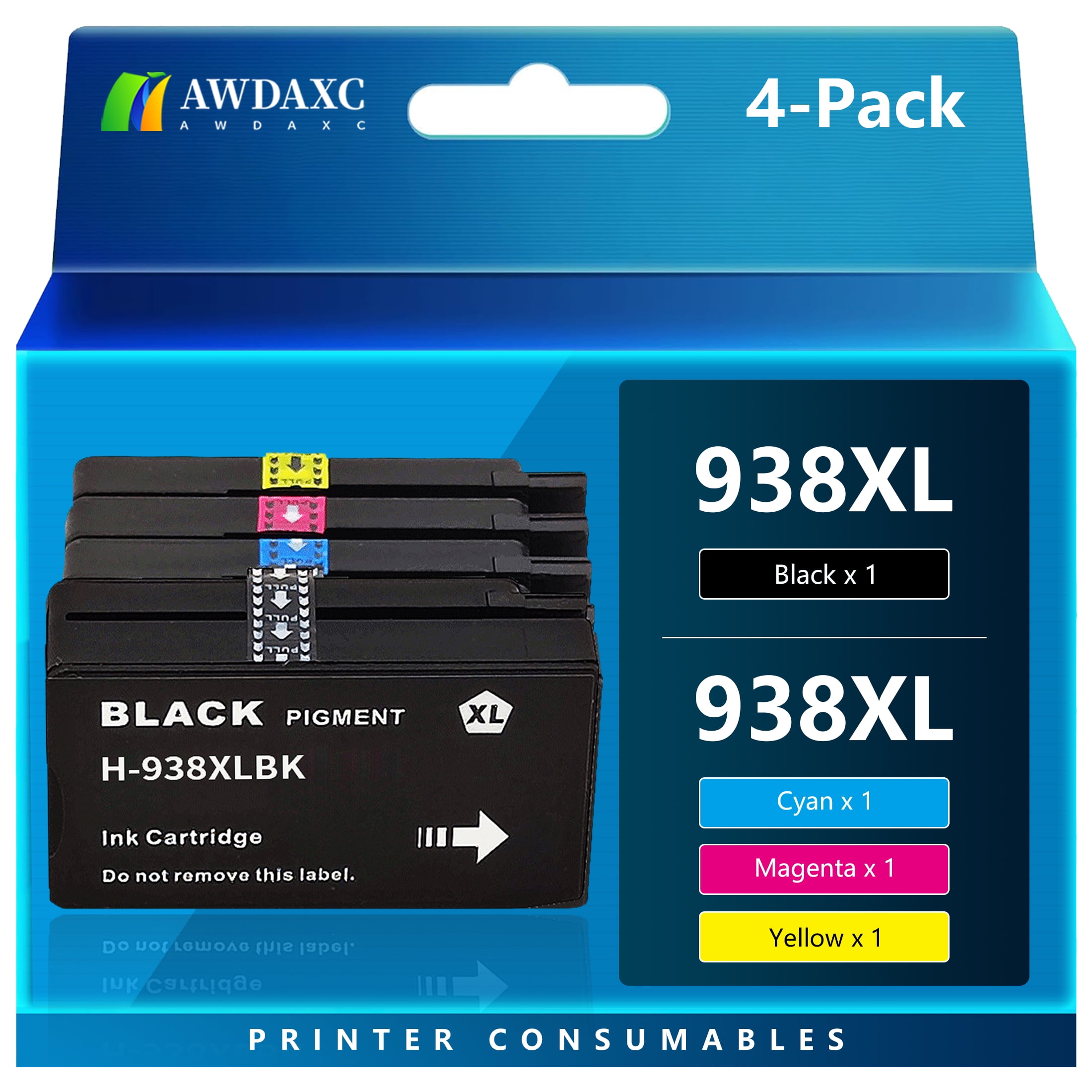 Awdaxc Compatible for HP938 Ink Cartridges,Suitable OfficeJet Pro 9110B ...