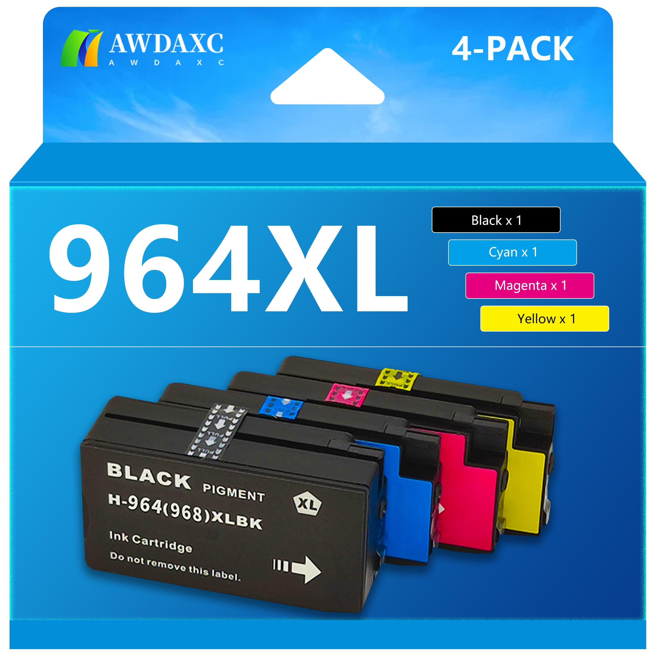 Awdaxc Compatible Ink Cartridges for HP 964XL,Suitable for OFFICEJET ...