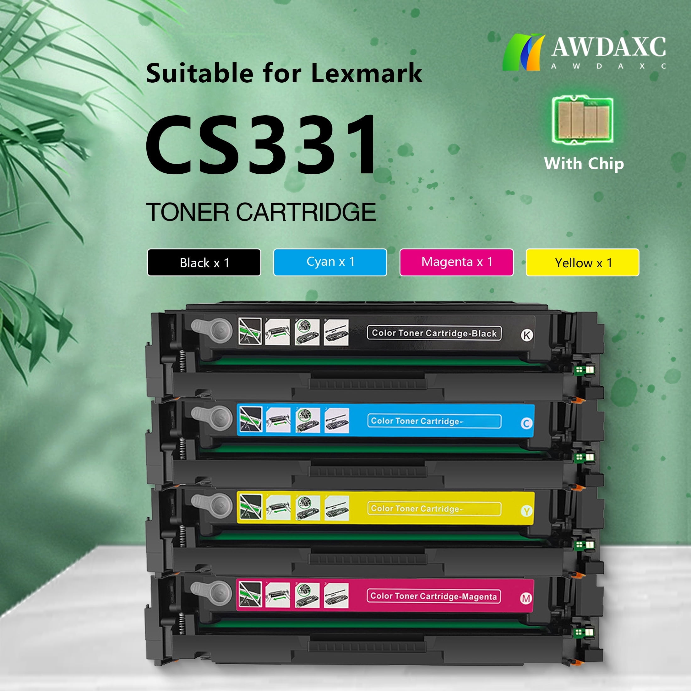 Awdaxc Compatible Toner Cartridge For Lexmark CS331,Suitable For CS331 ...