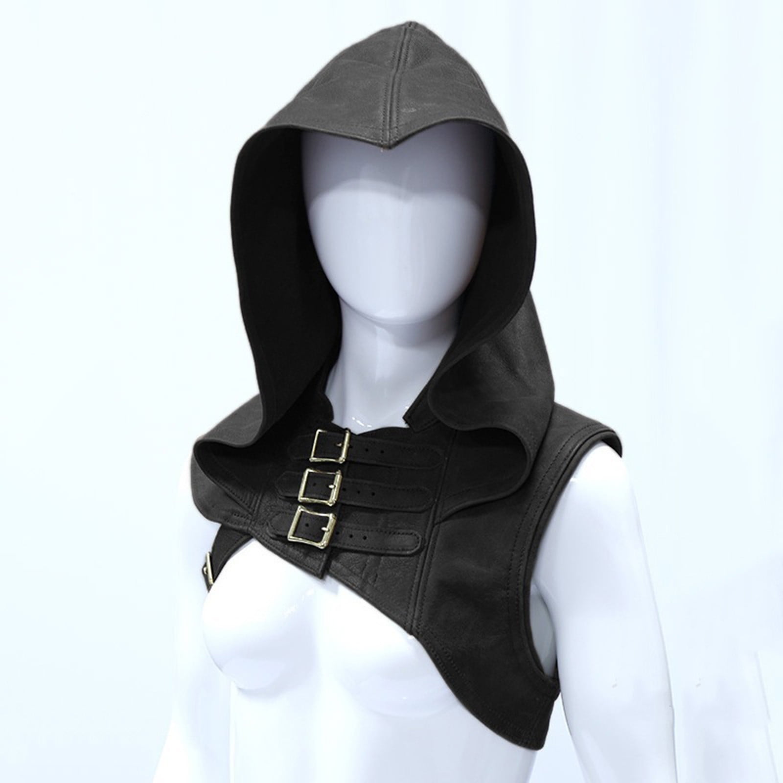 Awdenio Beanies Hats Medieval Retro Buckle Shoulder Guards Leather ...