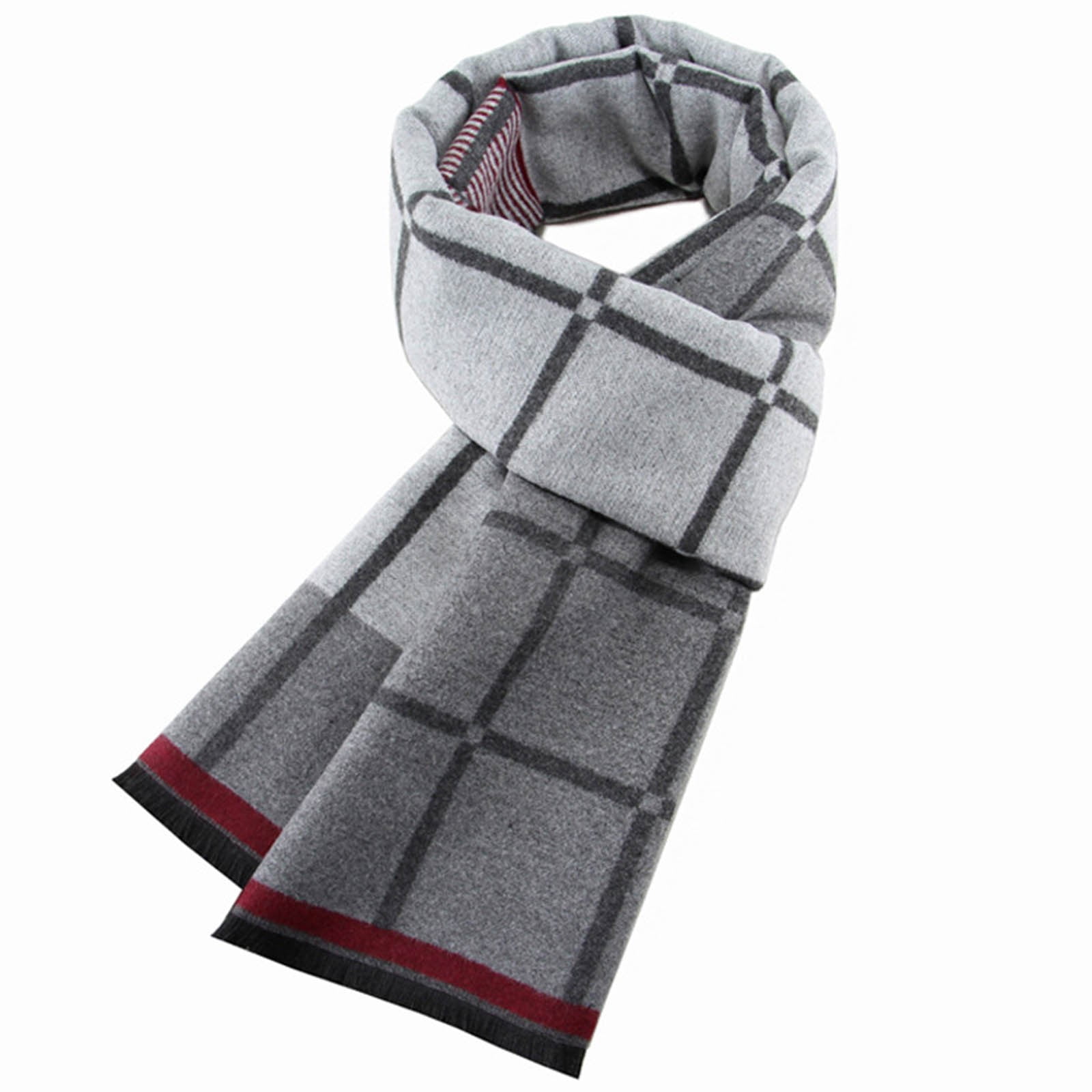 Awdenio Valentine's Day Trends Men's Women's Winter Wool Scarf Plaid ...