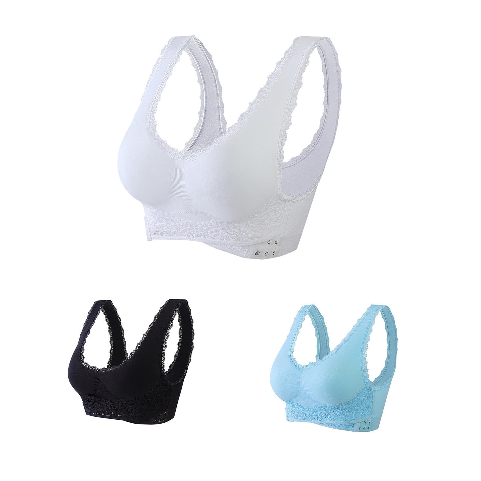 Awdenio Bras for Women , 3PC Ladies Traceless Comfortable No Steel Ring ...