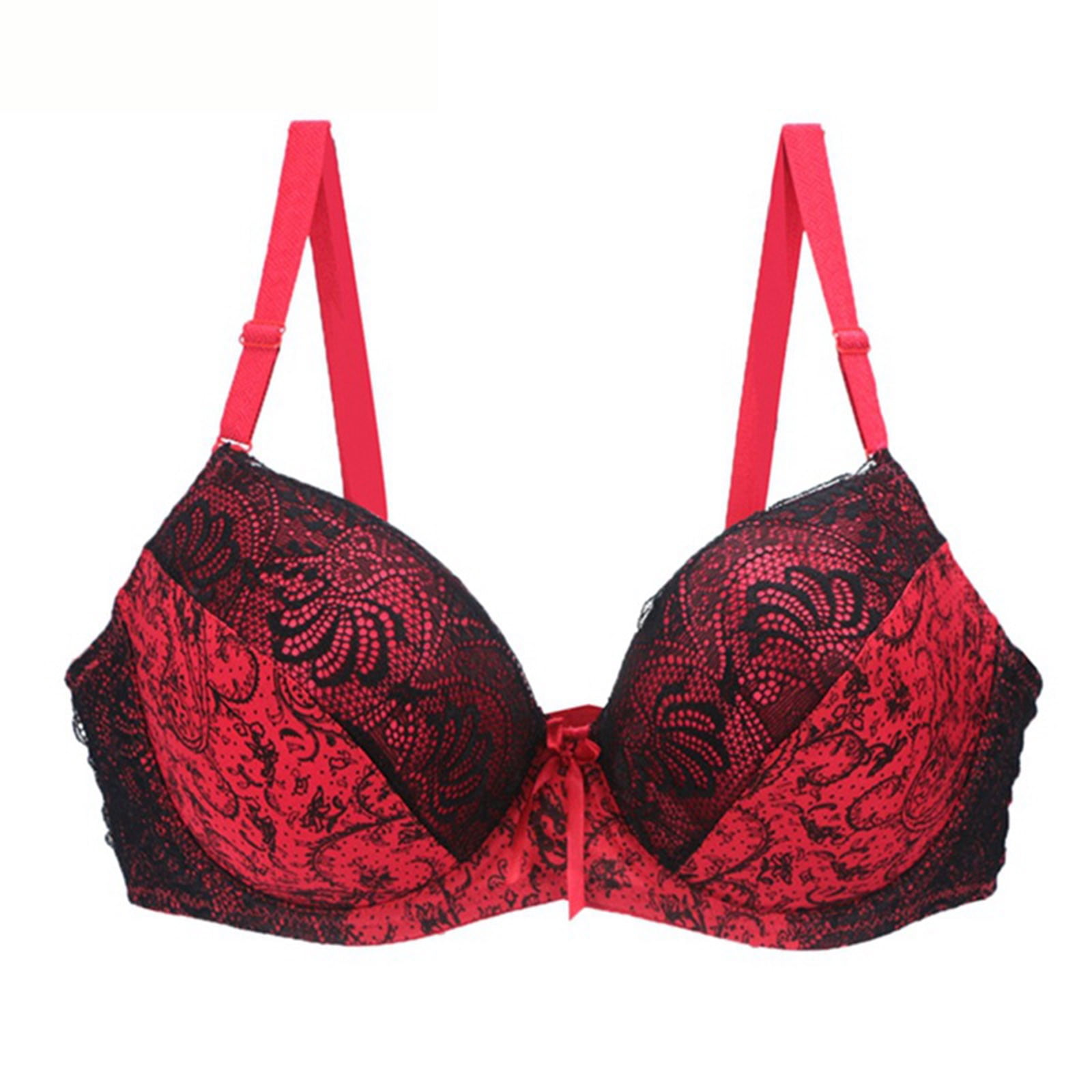 Awdenio Bras for Women Push Up Bra Underwire Classic Comfortable Floral ...