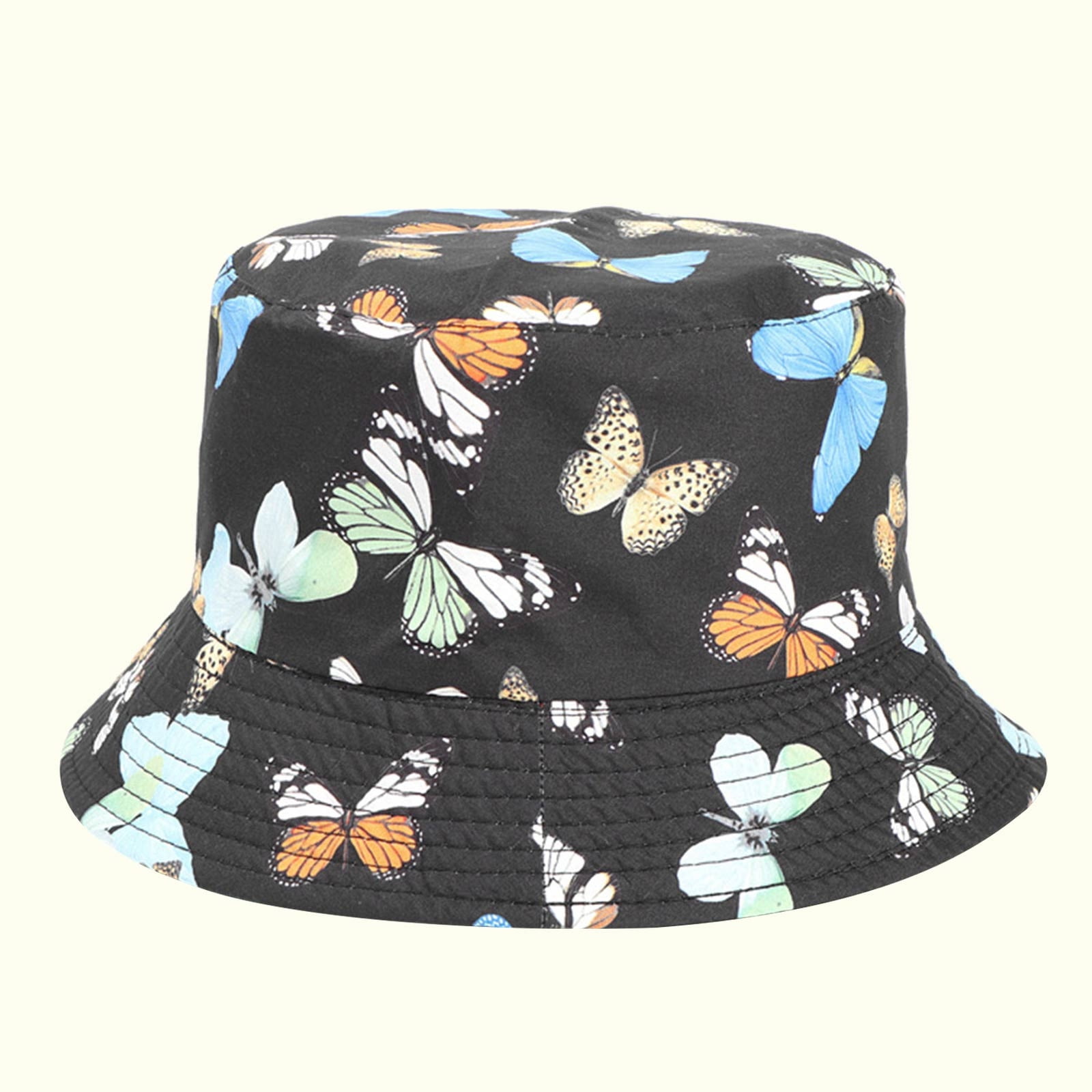 Awdenio Bucket Hats Summer Sun Protection Fashion Print Outdoor Sun-hat ...