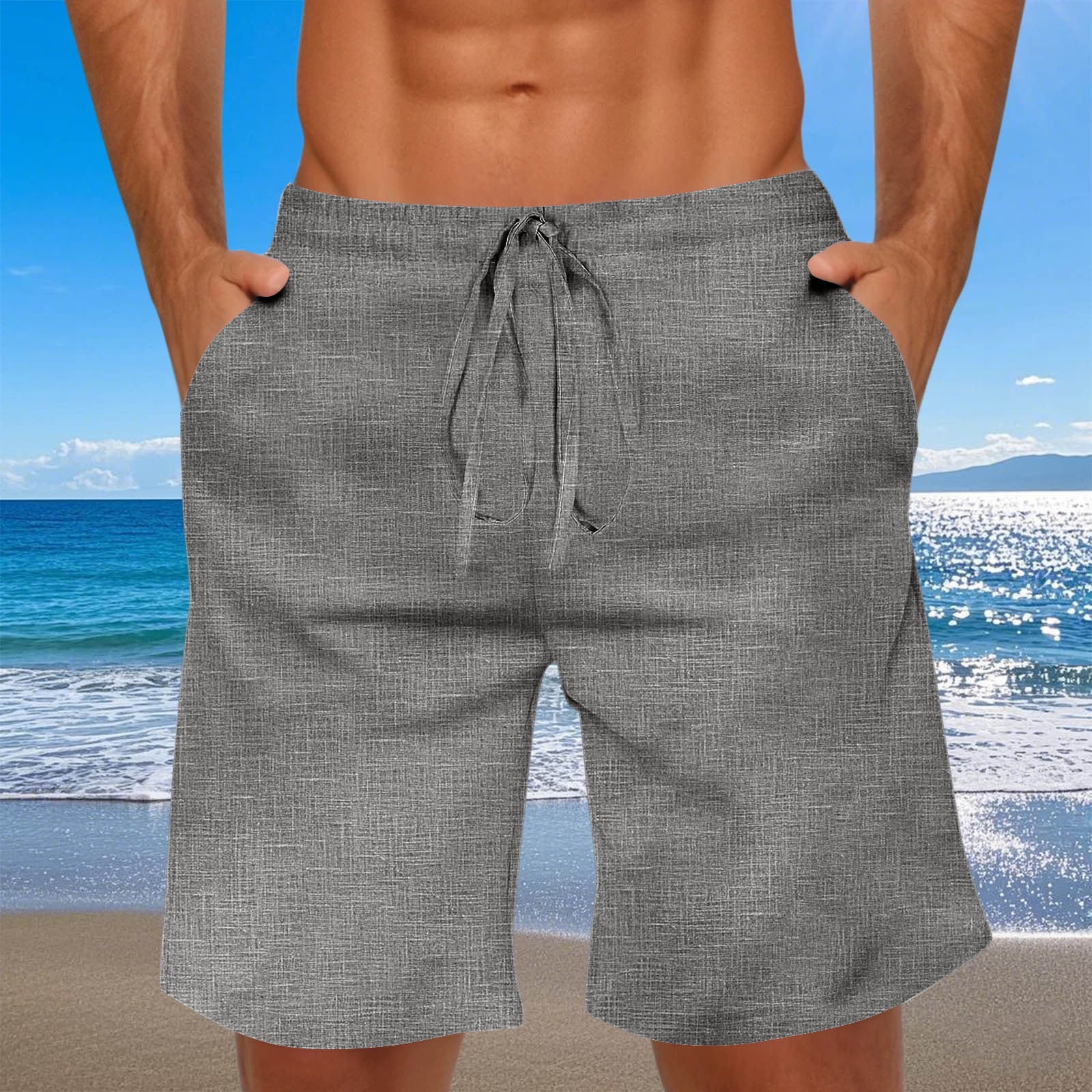 Awdenio Cargo Shorts for Men Casual With Pocket Elastic Waist Stretch ...