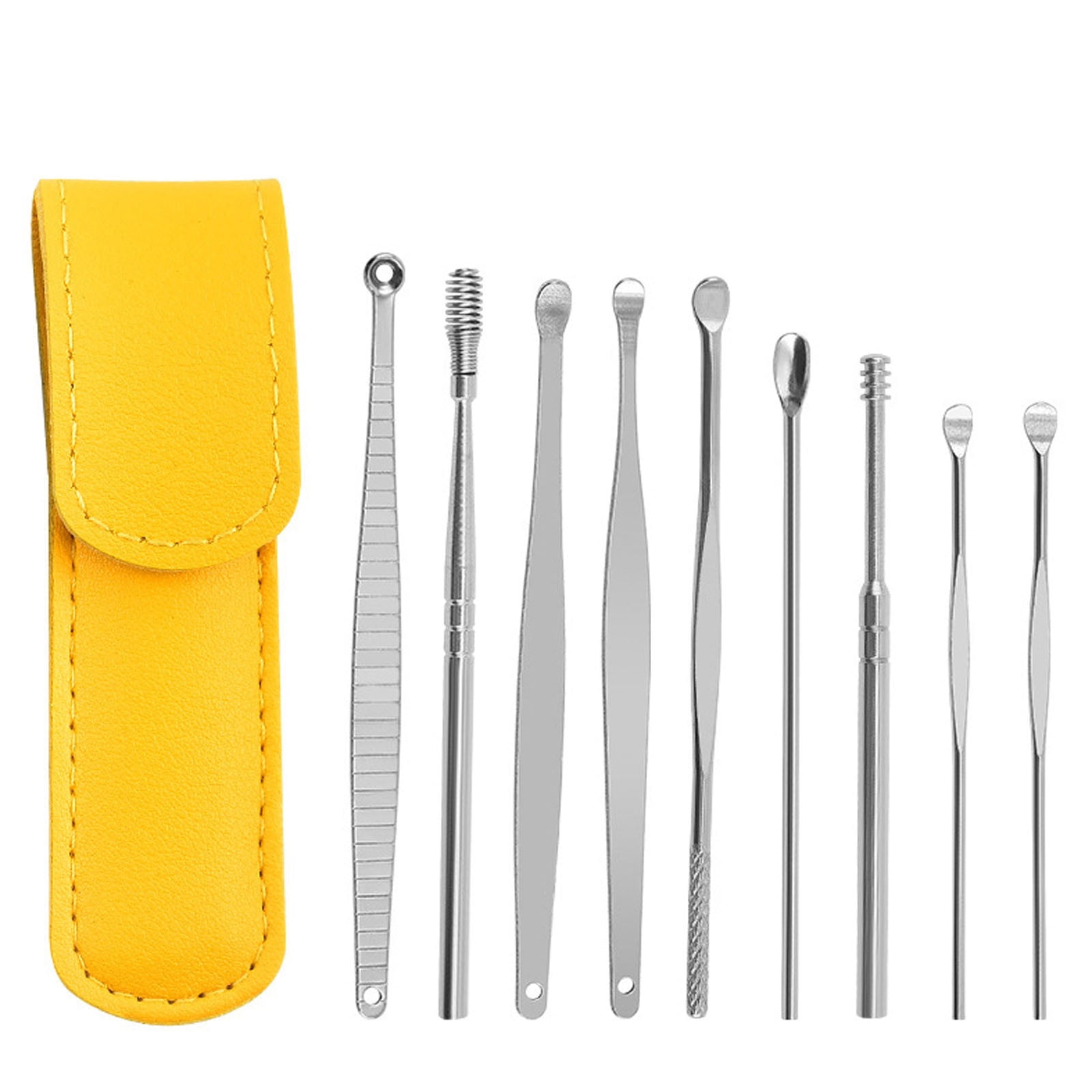 Awdenio 9 Piece Portable Ear Wax Removal Kit, Stainless Steel Ear ...