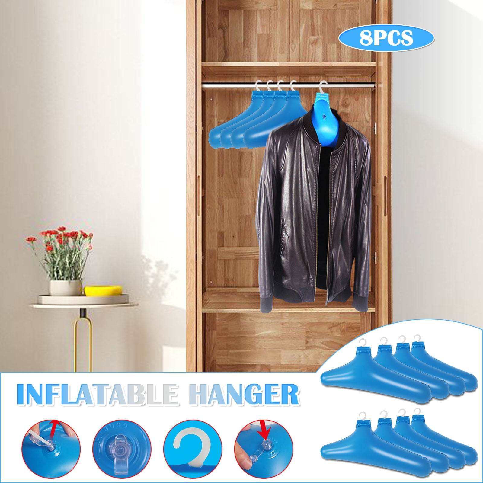 Awdenio Deals PVC Inflatable Clothes Hanger Rack Foldable Travel ...
