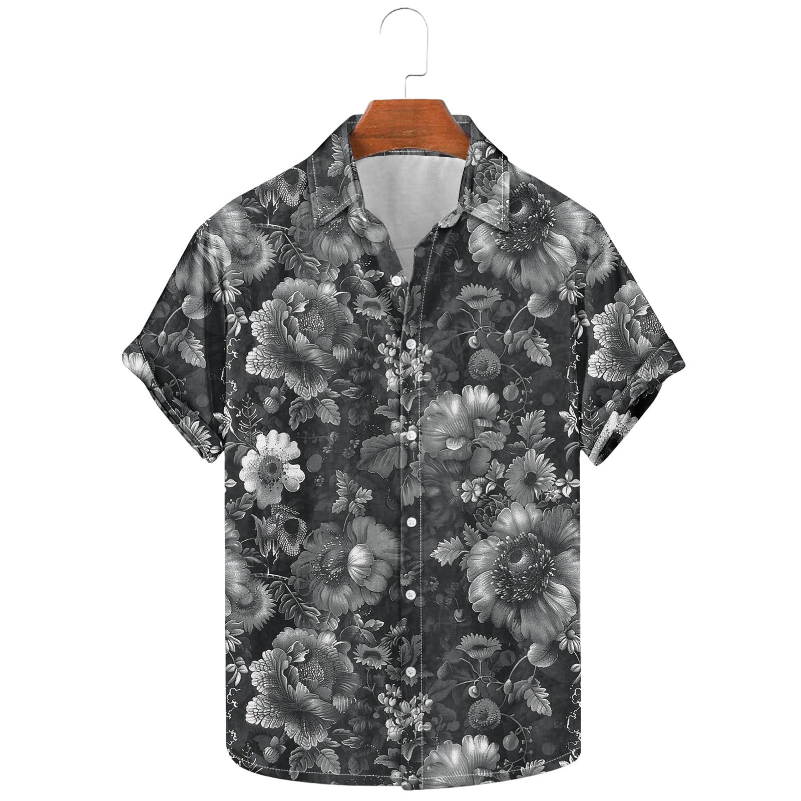 Awdenio Hawaiian SShirt for Men Short Sleeve Casual Printed Button Down ...