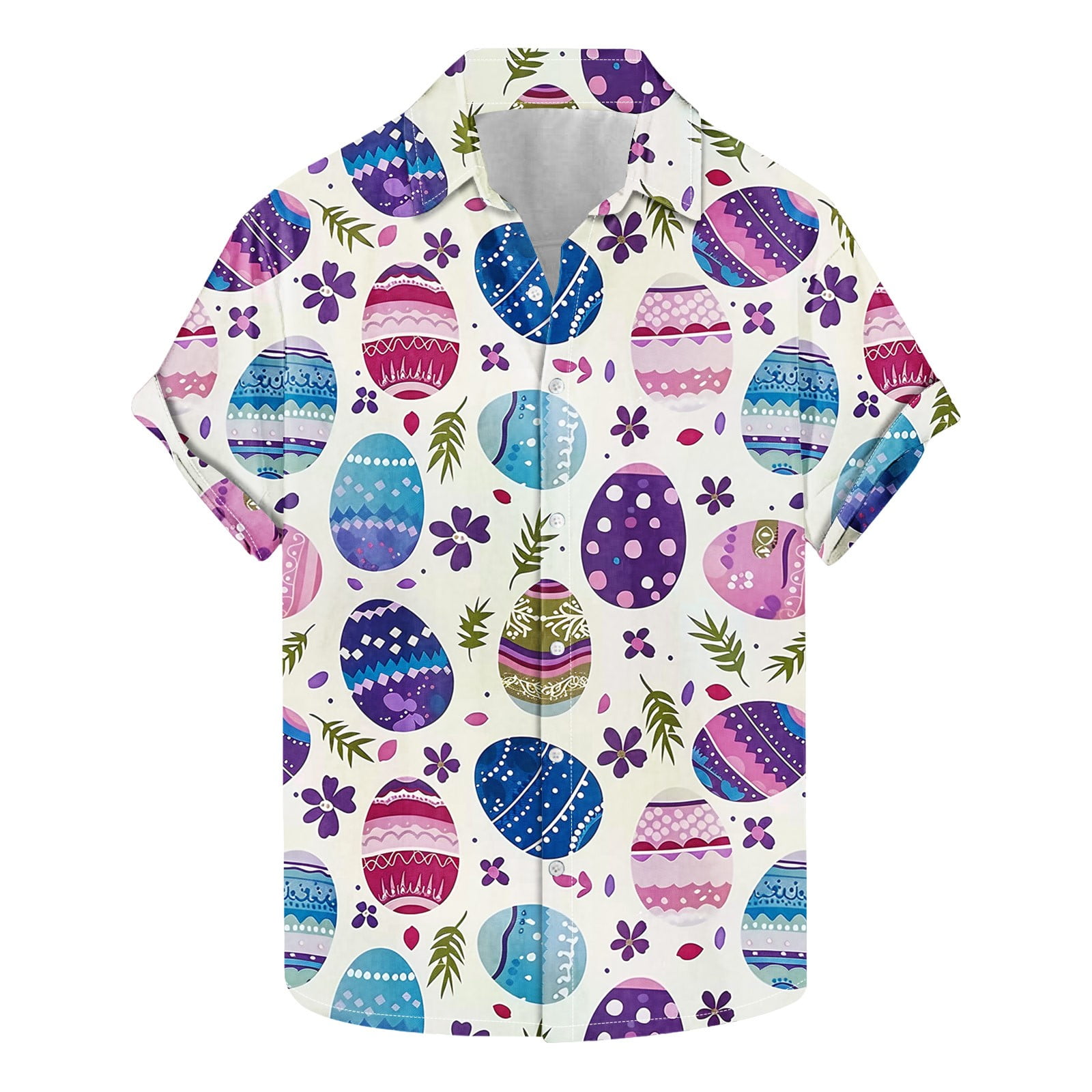 Awdenio Hawaiian Shirt for Men New Arrival Valentine Easter Top V Neck ...