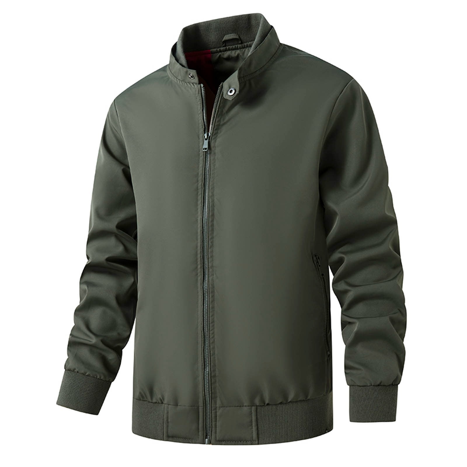 Awdenio Hoodless Jackets for Men Fall Winter Zip Up Fashion Casual ...