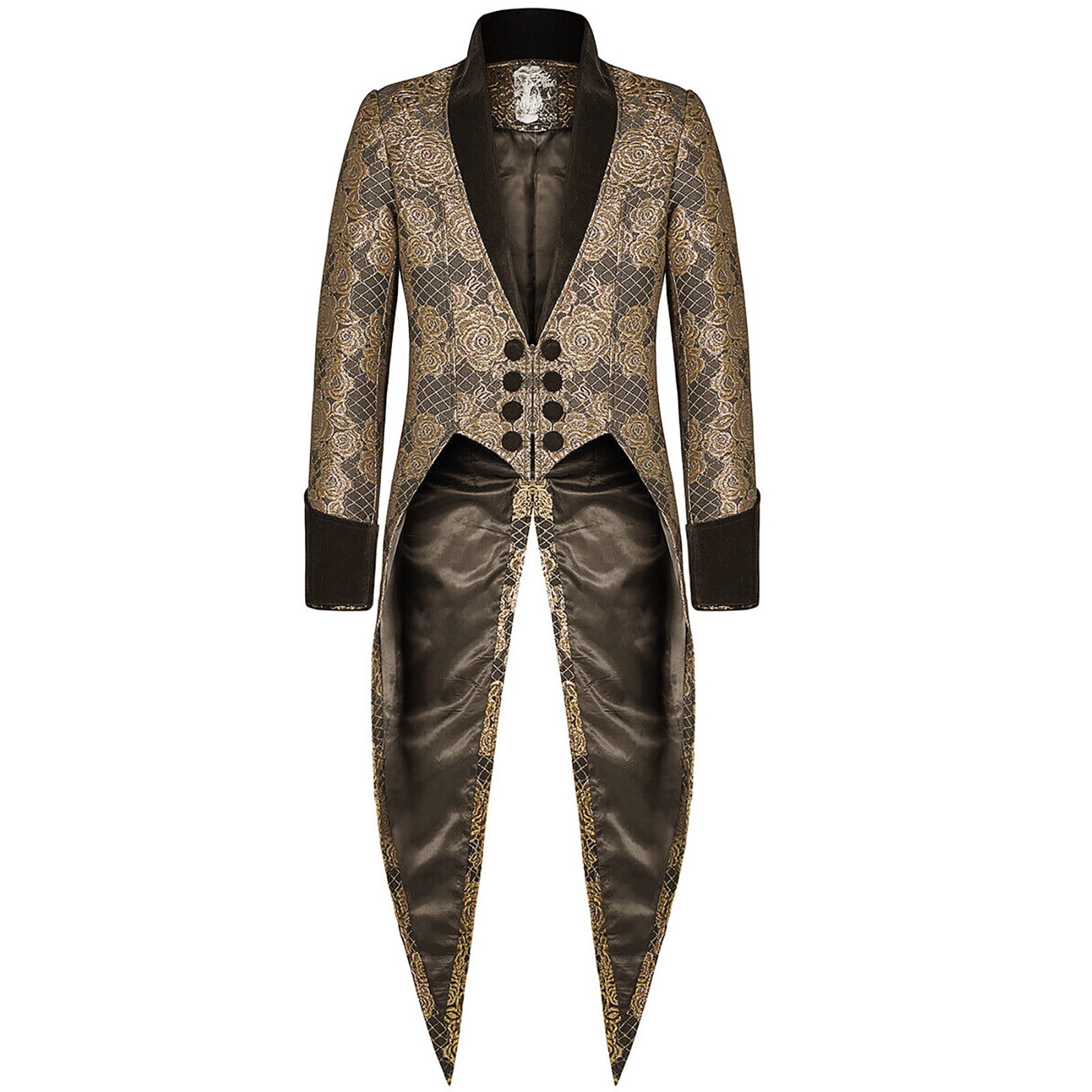 Awdenio Jackets for Man Fashion Tailcoat Long Sleeve Button Jacket ...