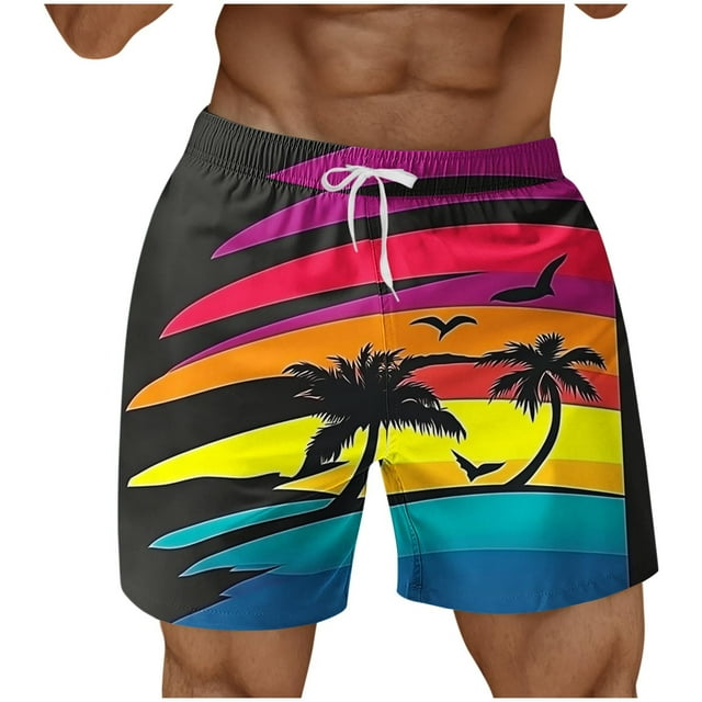 Awdenio Jean Shorts Novelty Beach Shorts Quick Dry Swimwear Sports ...