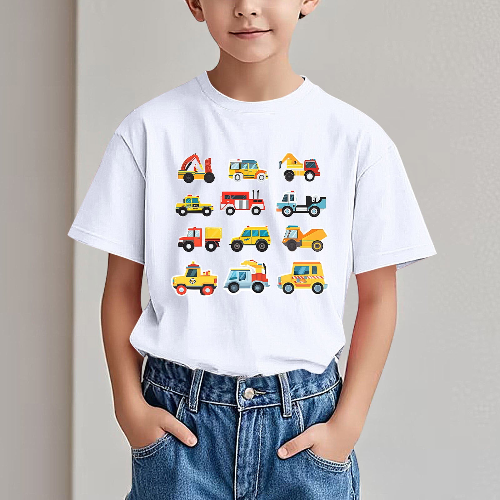 Awdenio Kids Girls Cute Graphic Print Short Sleeve T-Shirt, Crew Neck ...