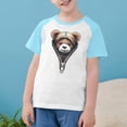Awdenio Kids Girls Cute Print Raglan Color Blocking Short Sleeve T ...