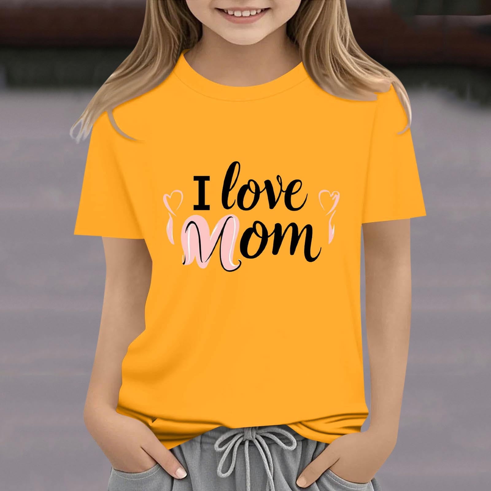 Awdenio Kids Pastel Print Short Sleeve T-Shirt, Crew Neck Casual Tee ...