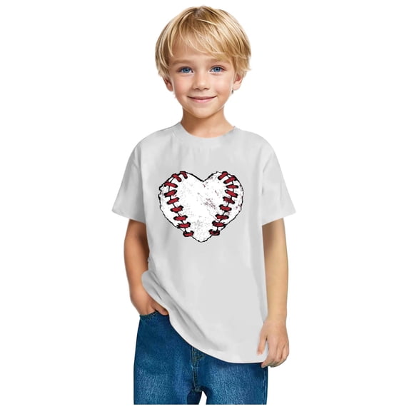 Awdenio Kids Pastel Print Short Sleeve T-Shirt, Crew Neck Casual Tee ...