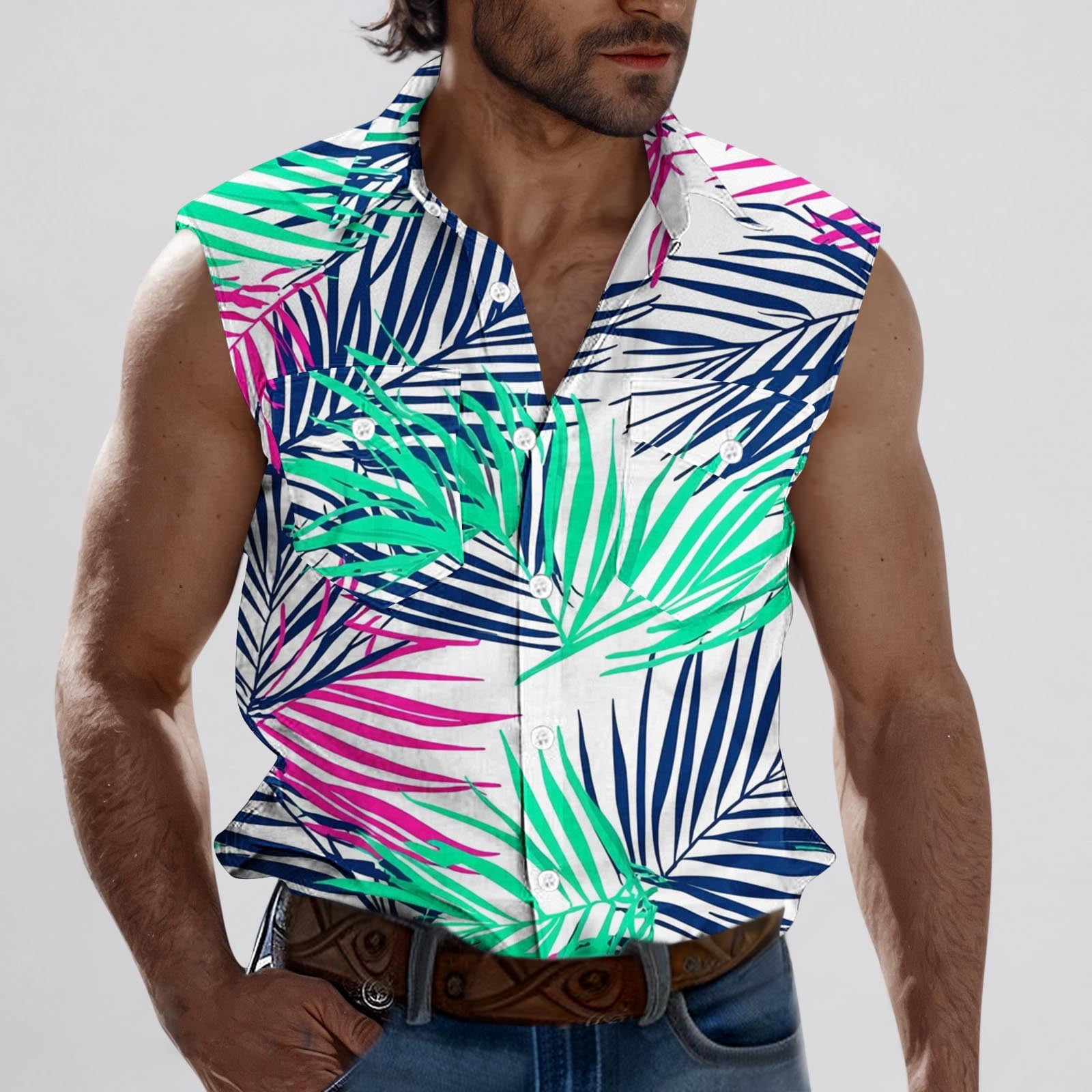 Awdenio Men Tank Tops Funny Vacation Tropical Beach Shirts Sleeveless ...