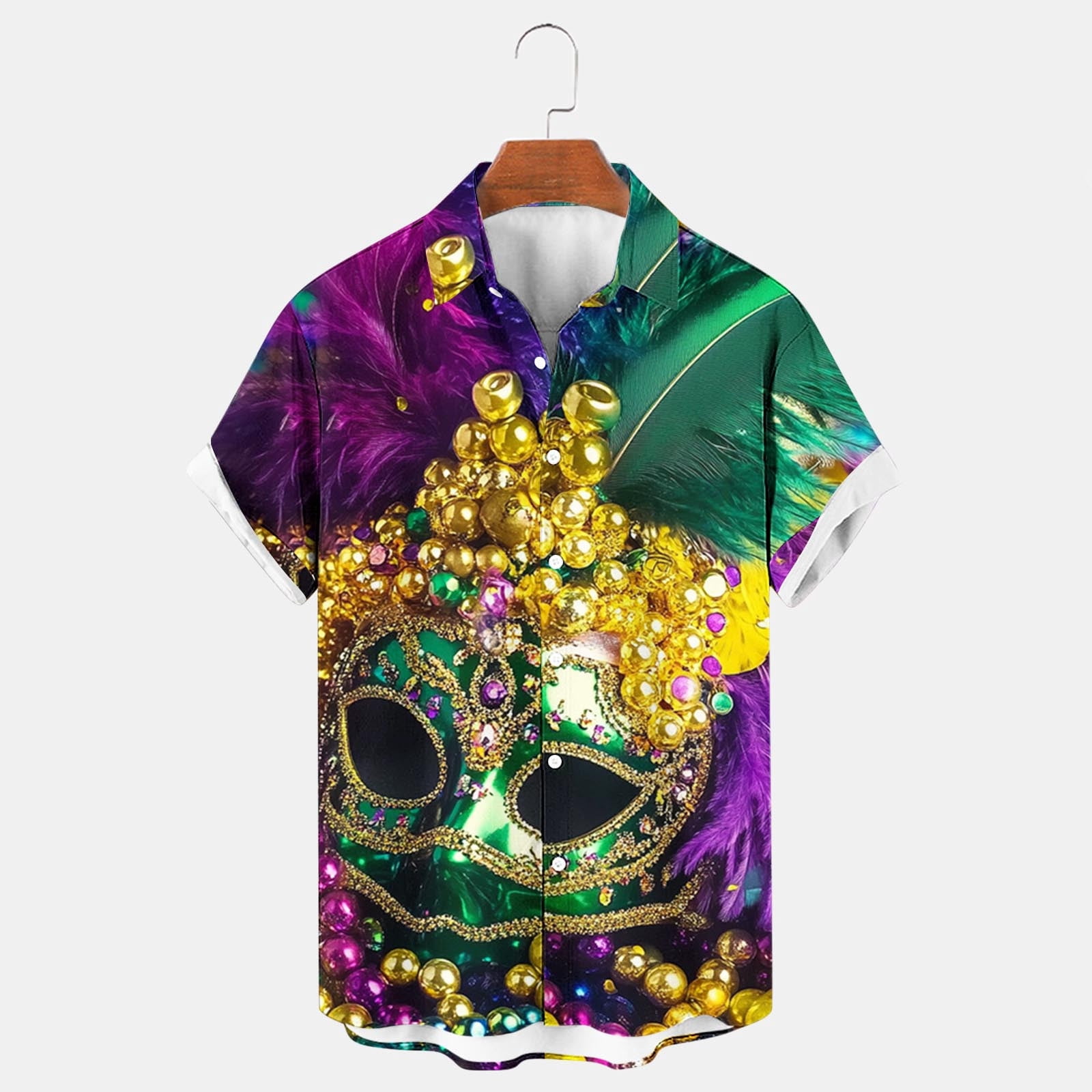 Awdenio Men's Clothing Bowling Shirts for Men Print Short Sleeve ...