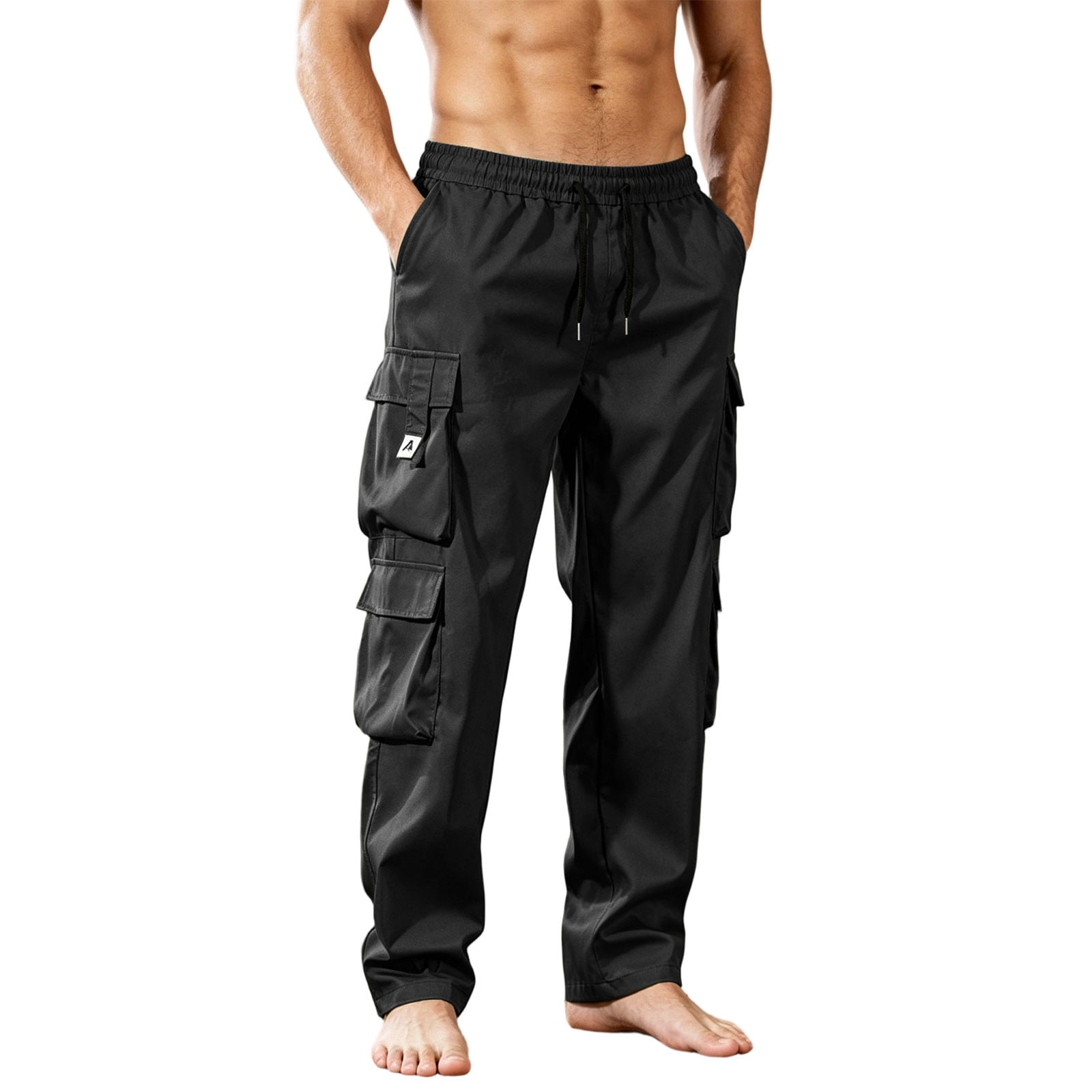 Mavick Men's Pants Casual Workout Joggers Elastic Drawstring Hiking ...