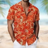 Awdenio Men's Shirts Hawaiian Shirt Short Sleeve Summer Beach Tropical ...