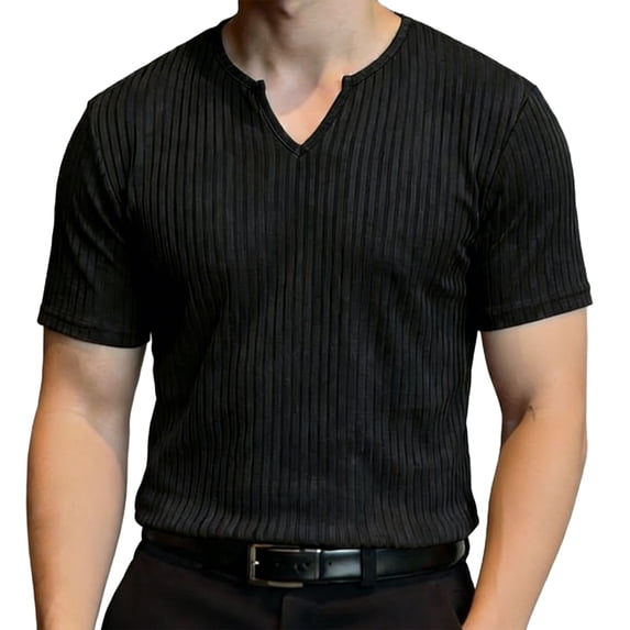 Awdenio Men's Shirts Muscle T Shirts Stretch Short Sleeve V Neck ...