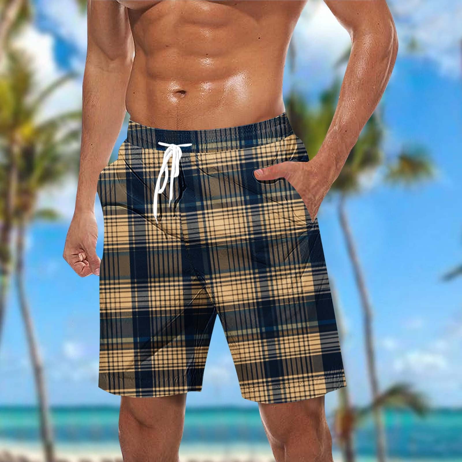 Awdenio Men's Shorts Quick Dry Swim Shorts with Mesh Lining Funny ...