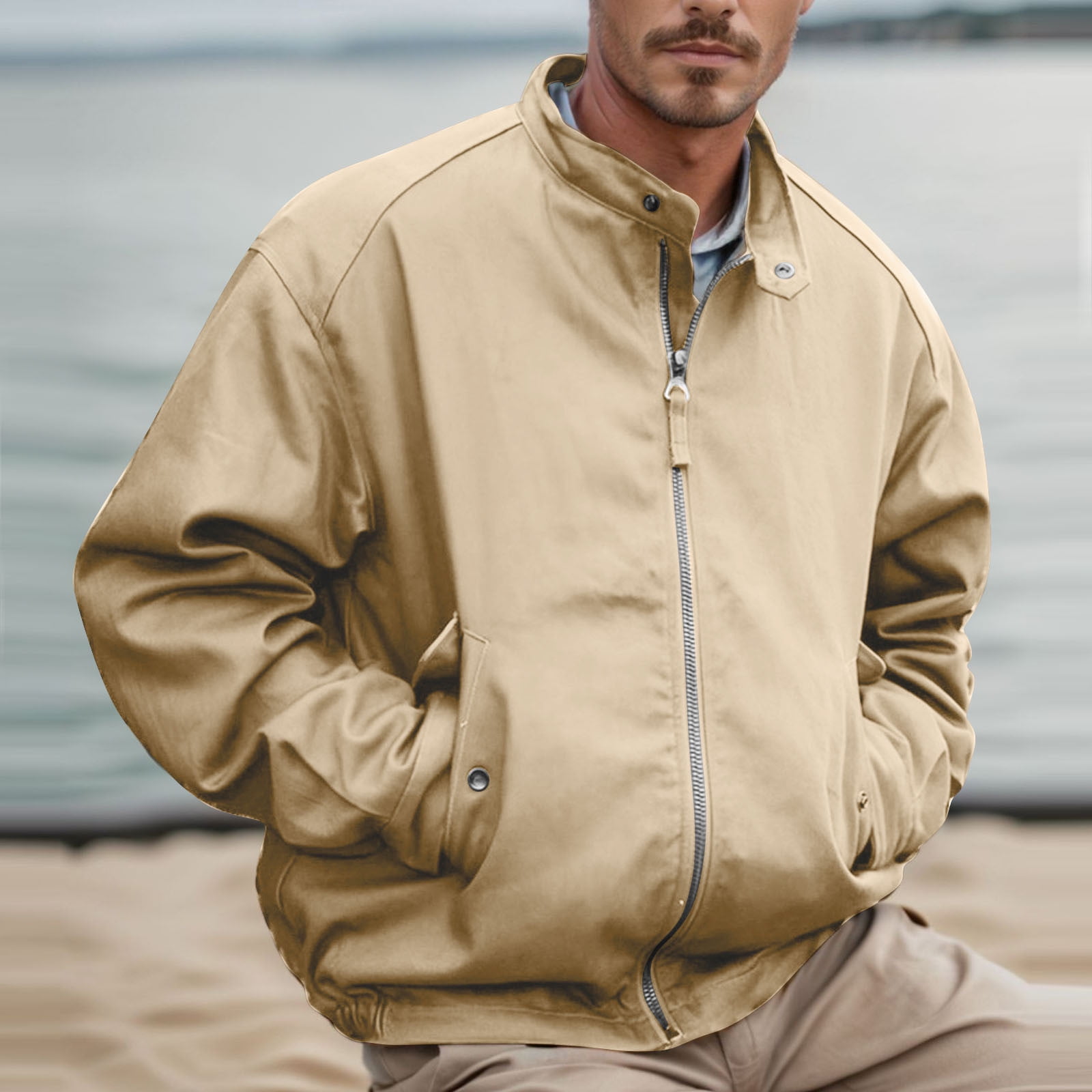 Awdenio Men's Sports Shell Jacket Lightweight Windbreaker Outdoor ...